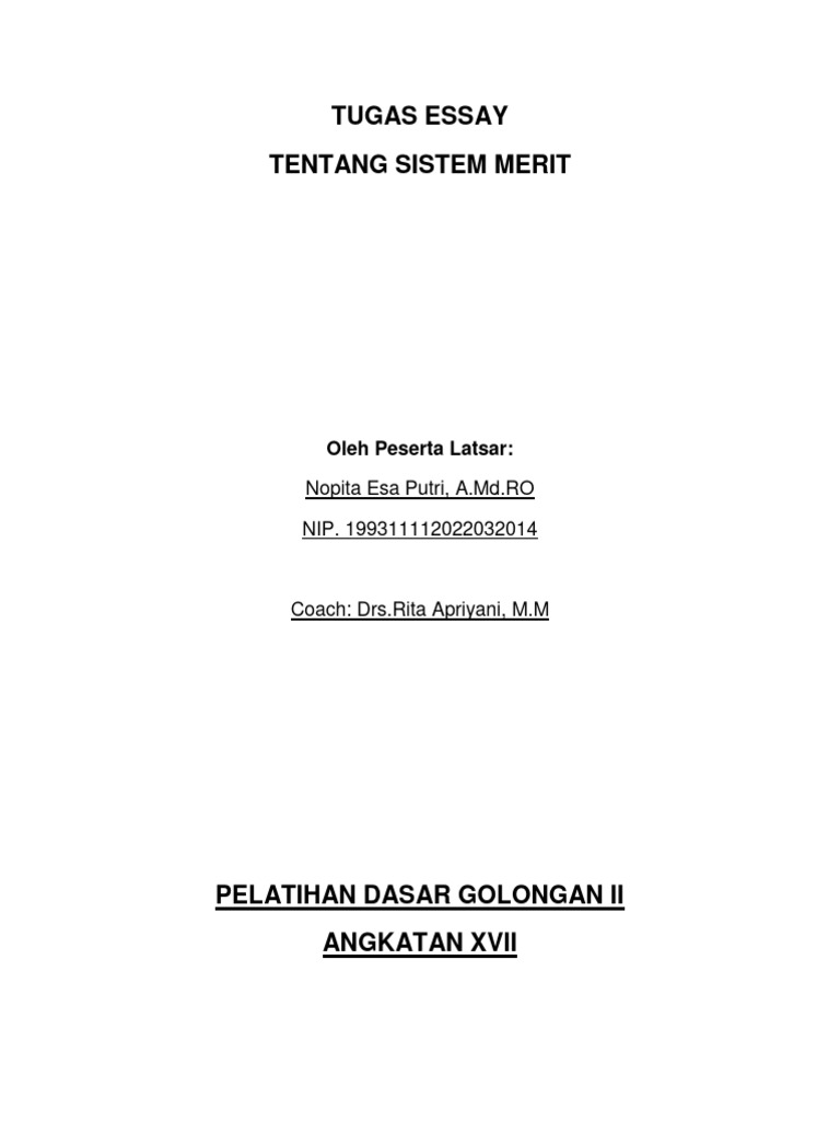 TUGAS ESSAY Individu (Bu Rita) | PDF