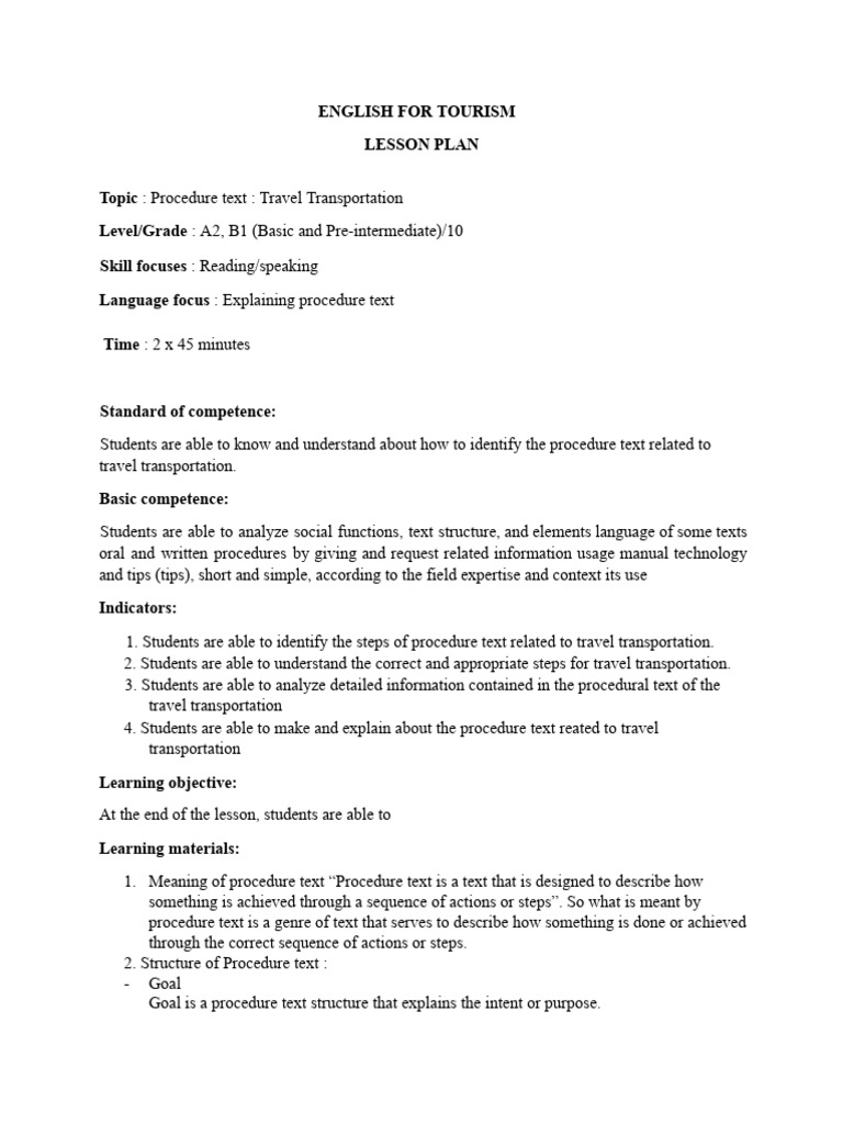 English For Tourism | PDF | Communication | Cognitive Science