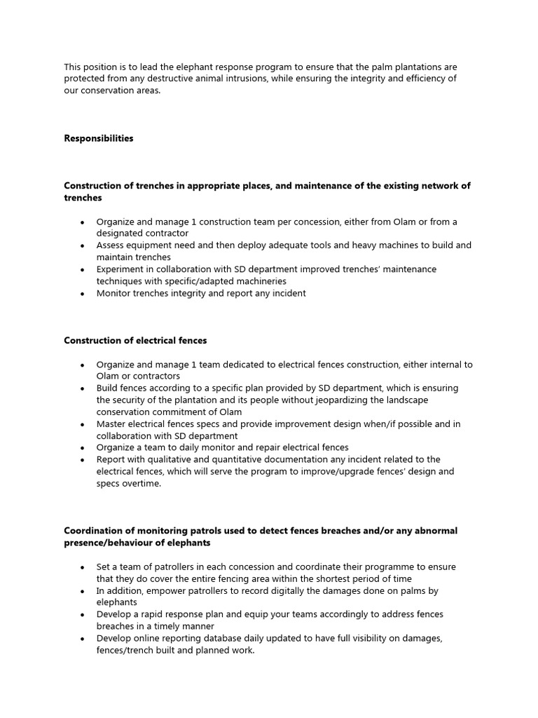 Job description-PROGRAM MANAGER-OLAM | PDF