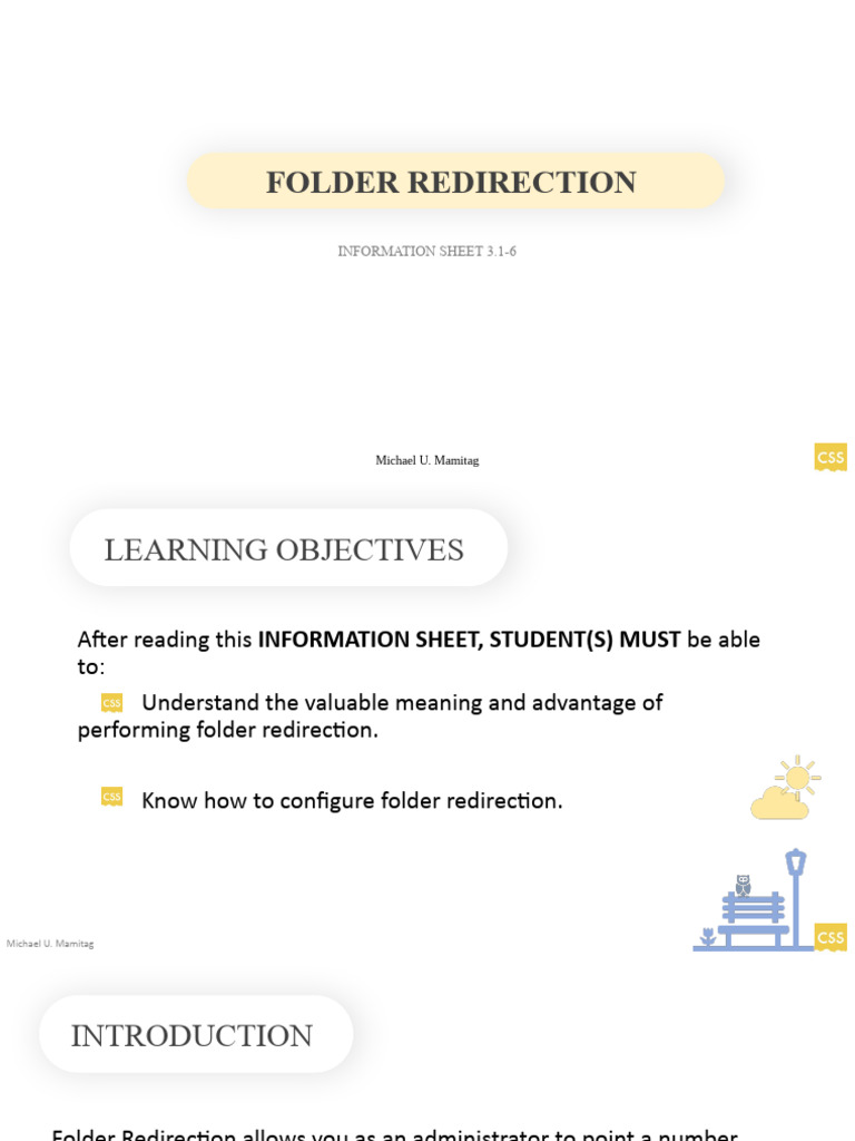 3.1-6 Folder Redirection | PDF | Group Policy | Computer File