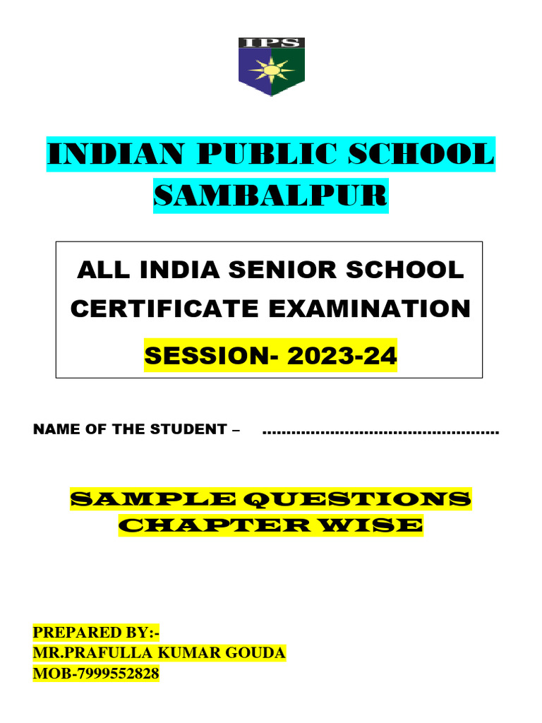 Question Bank 2023-24 Computer Science | PDF | Computer Network | Control Flow
