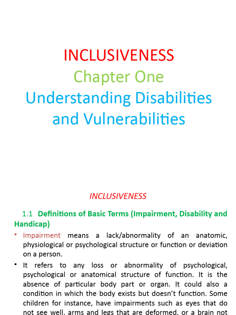 Inclusiveness Power Point 1 | PDF