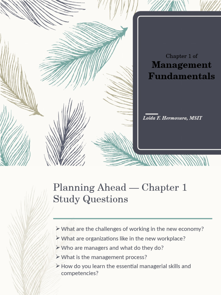 Management Fundamentals Overview | PDF | Leadership | Knowledge Economy