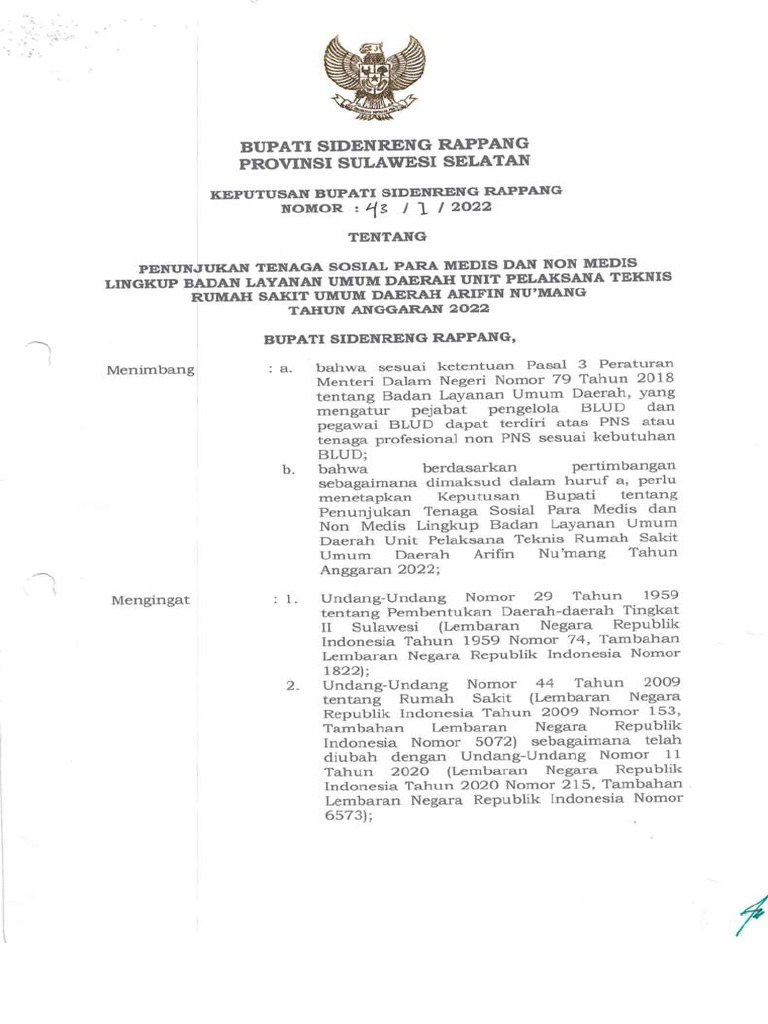 SK Bupati 2022 Hapsah | PDF