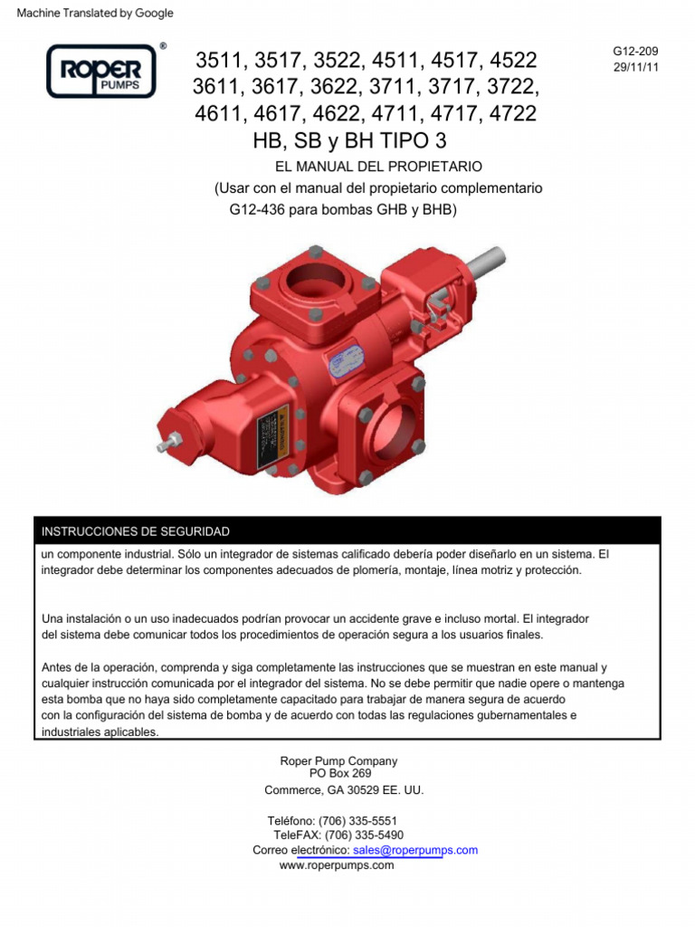 Manual Mantenimiento Roper 3611 | PDF | Tornillo | Arandela (Hardware)