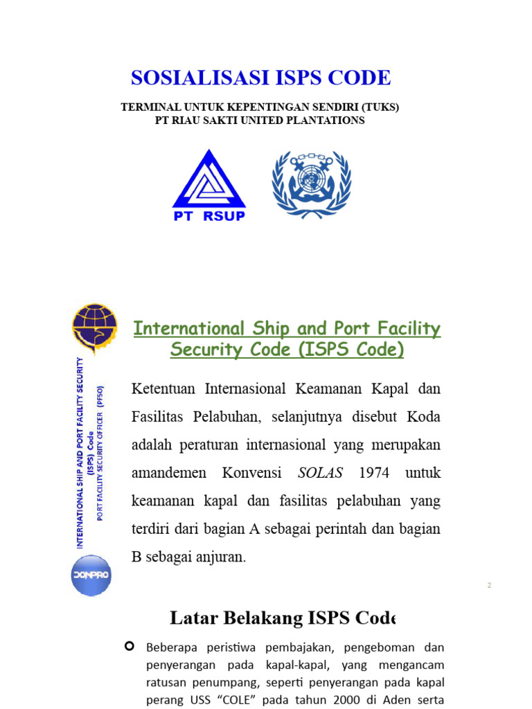 MATERI Sosialisasi ISPS Code 05 09 2023 | PDF