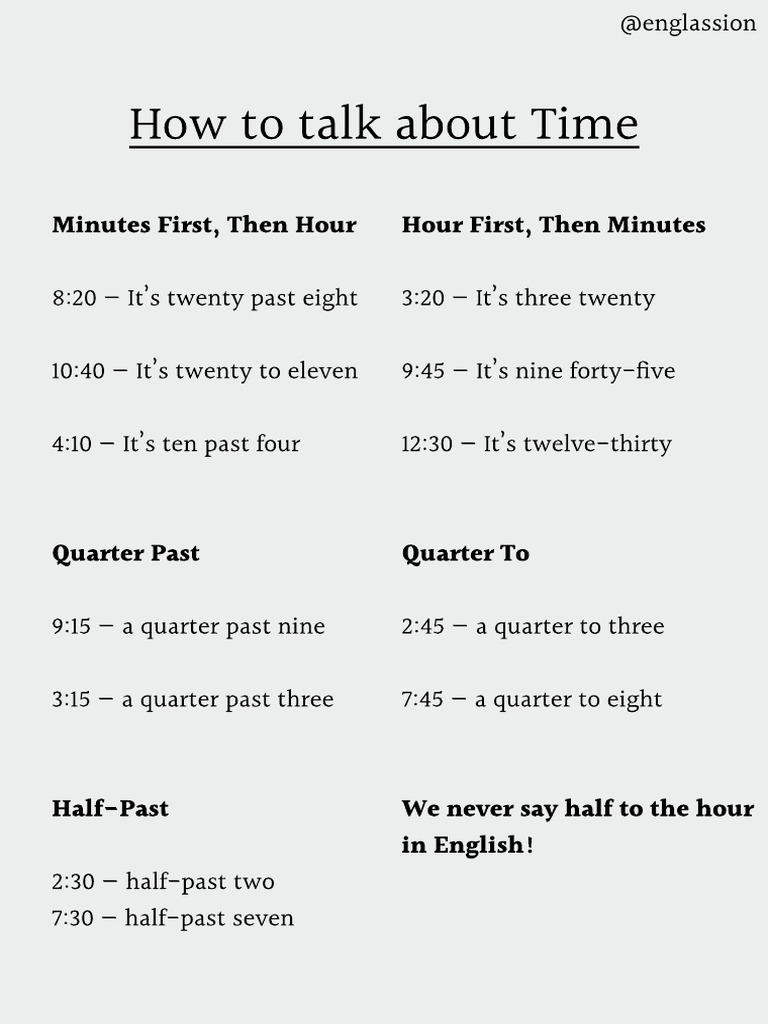 How to Talk about Time | PDF