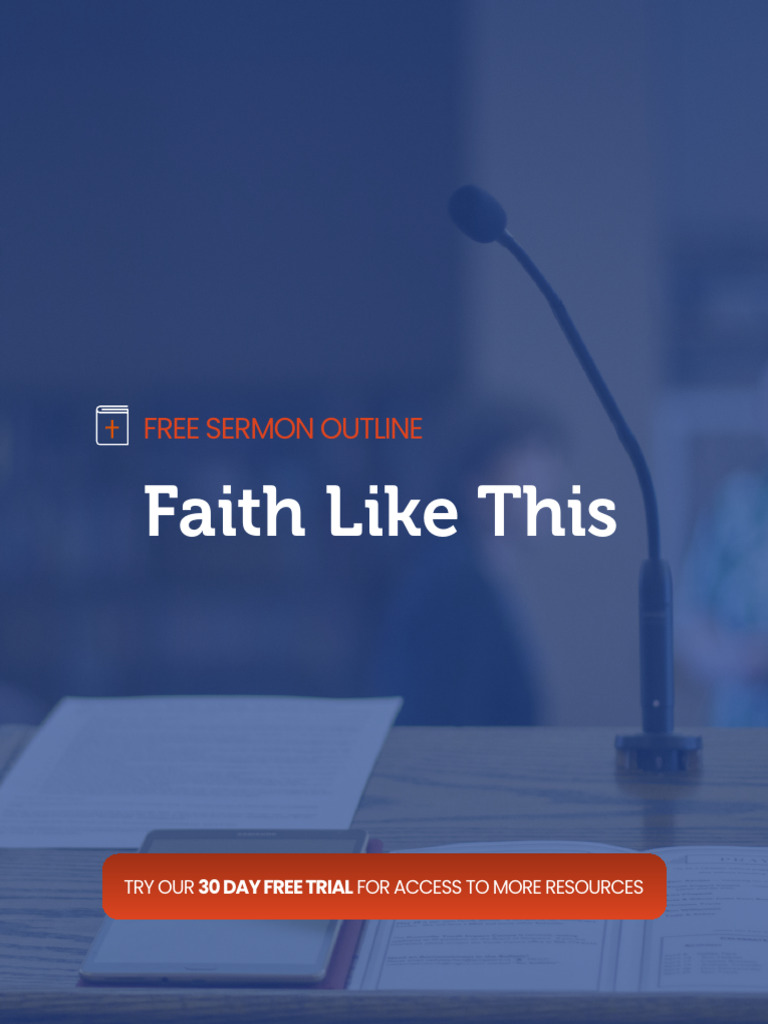 Faith Like This Sermon | PDF | Jesus | Prayer
