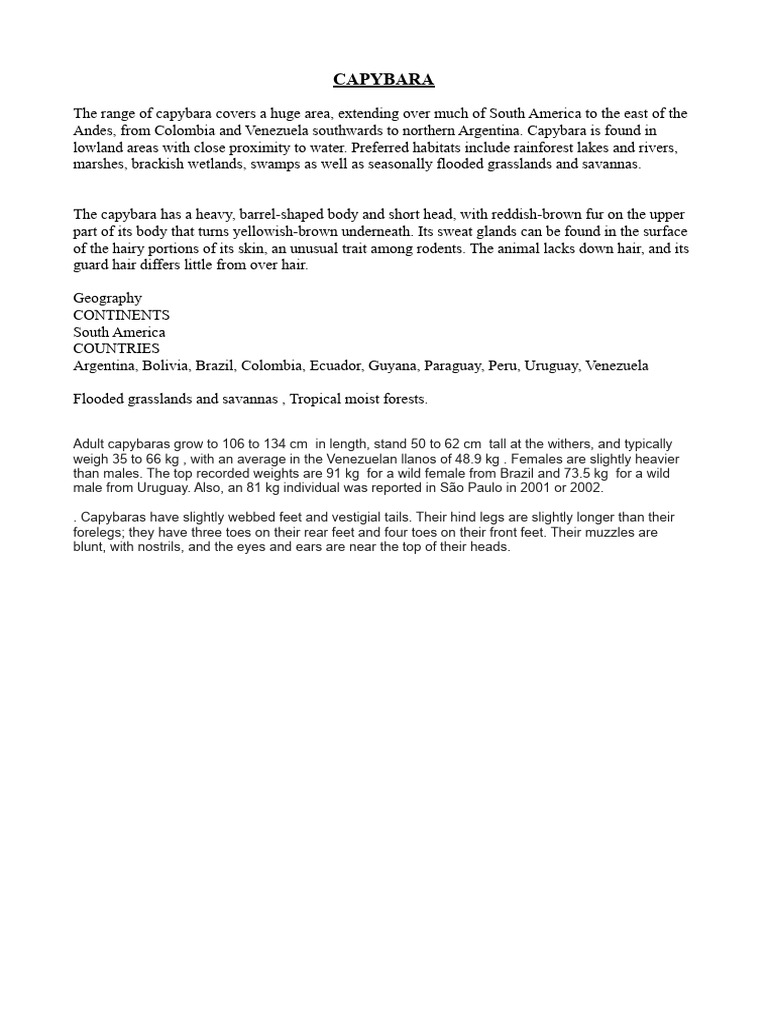 Capybara Pdf