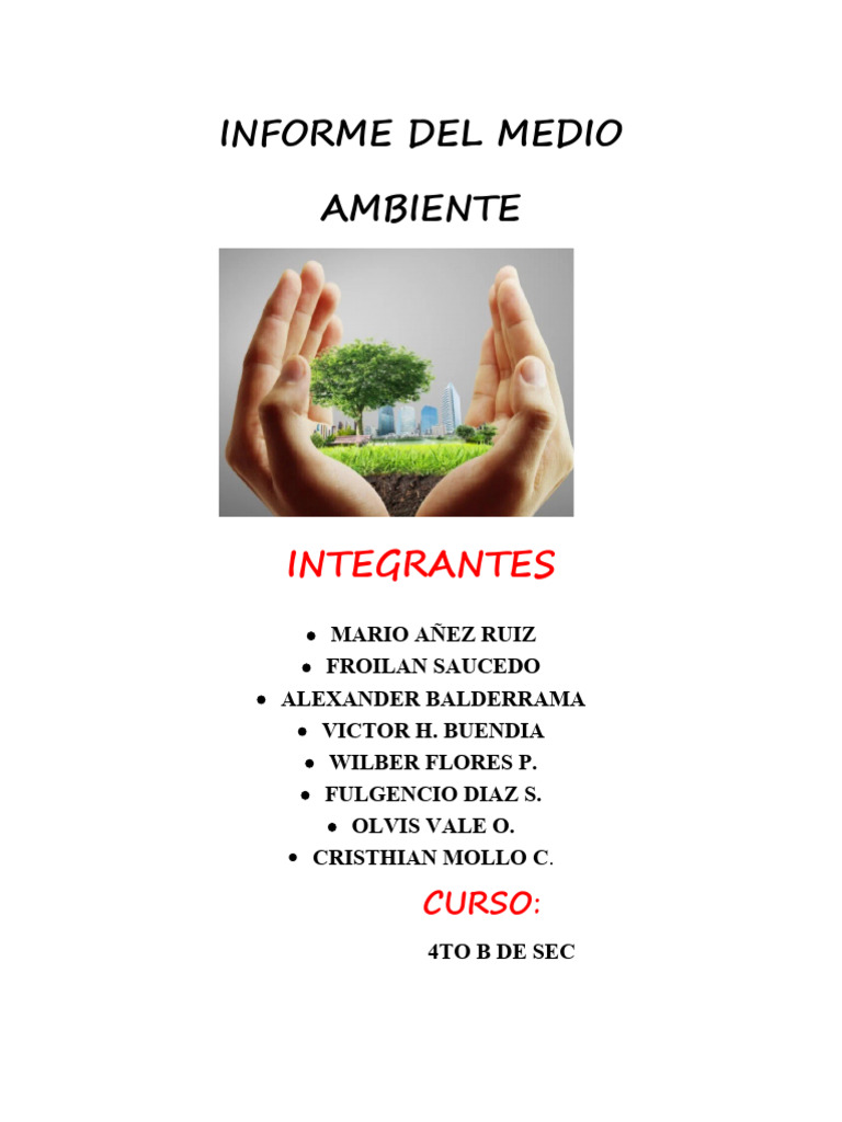 Informe Del Medio Ambiente | PDF | Ciencia y matemáticas