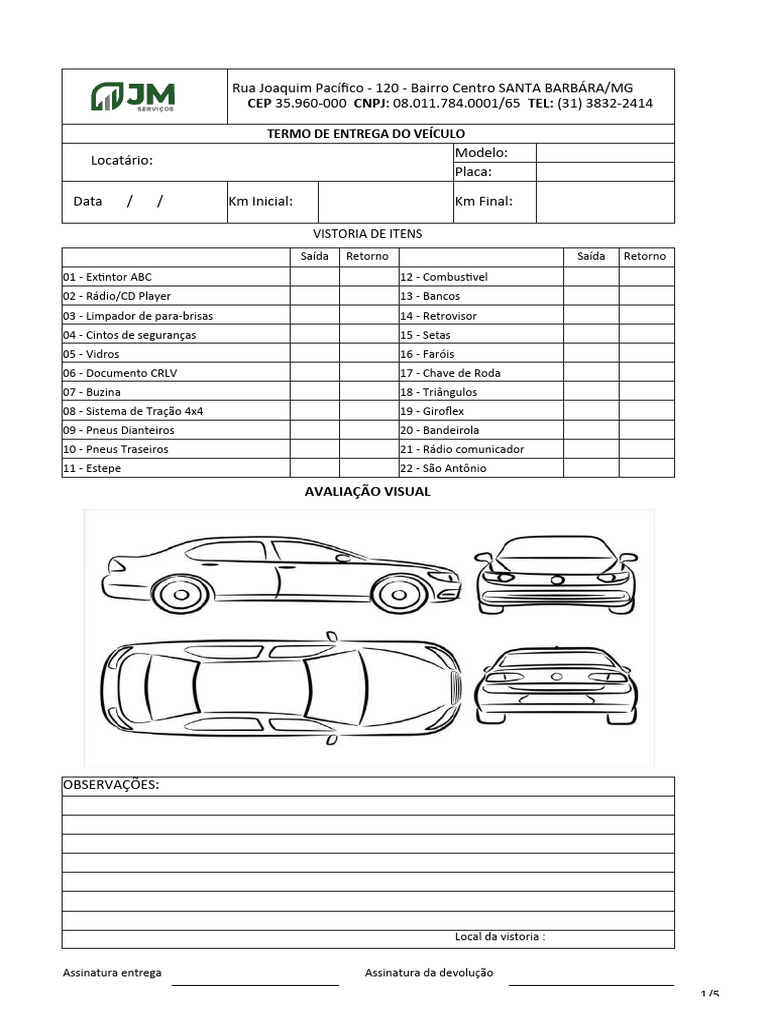 Planilha de Checklist de Veículos Pesados | PDF | Carro | Transporte