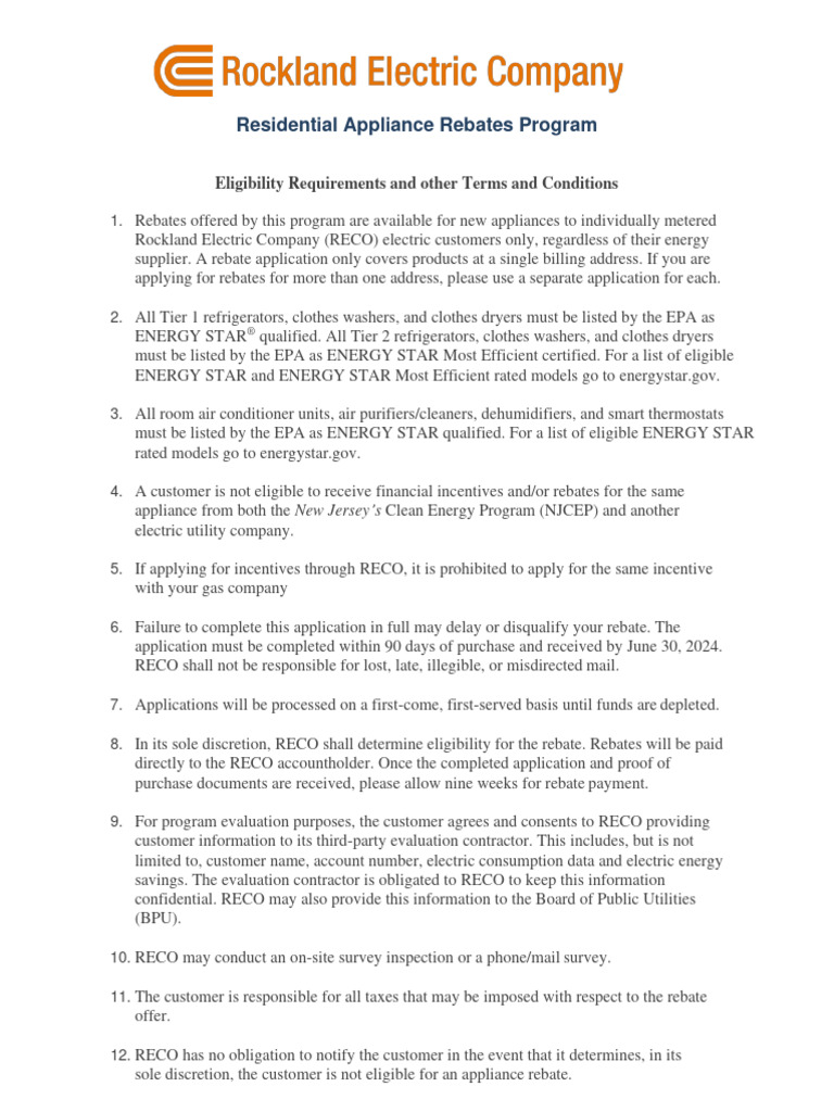Reco Appliance Rebate Terms Conditions | PDF | Indemnity | Justice