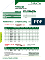 Harris Tip Chart Acetylene | PDF | Materials | Process Engineering