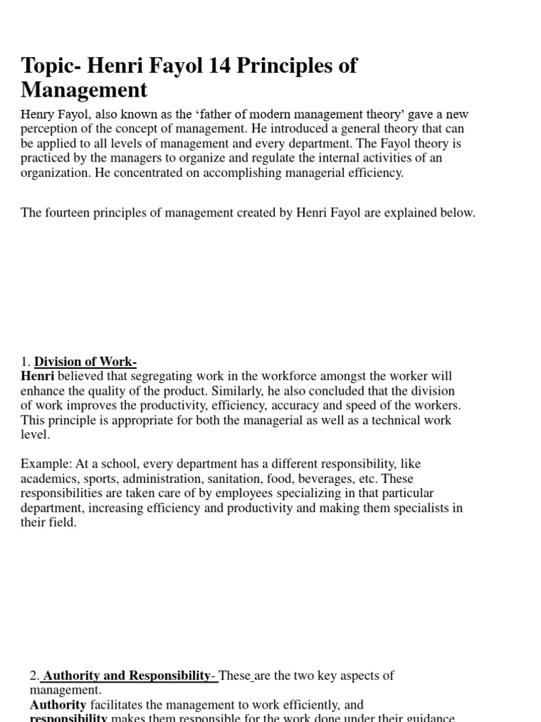 POM Unit 2 14 Principles | PDF | Employment | Business POM Unit 2 14 Principles | PDF | Employment | Business