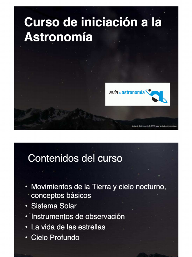 Curso de Iniciación A La Astronomía | PDF