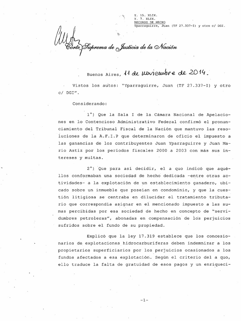 Yparraguirre_fallo_CSJN | PDF | Ley Pública | Judicaturas