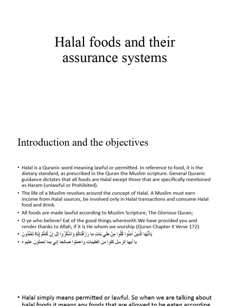 Halal Food Presentation | PDF | Food And Drink