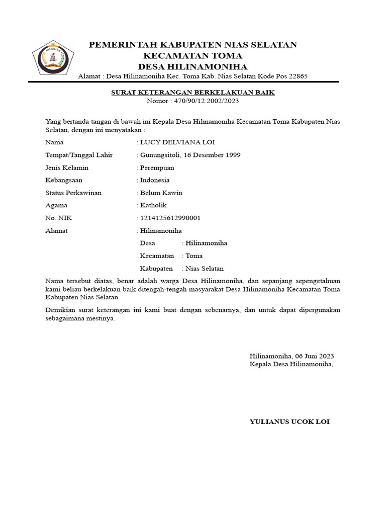 Surat Keterangan SKBB | PDF
