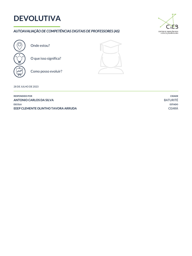 Devolutiva Questionario CIEB | PDF