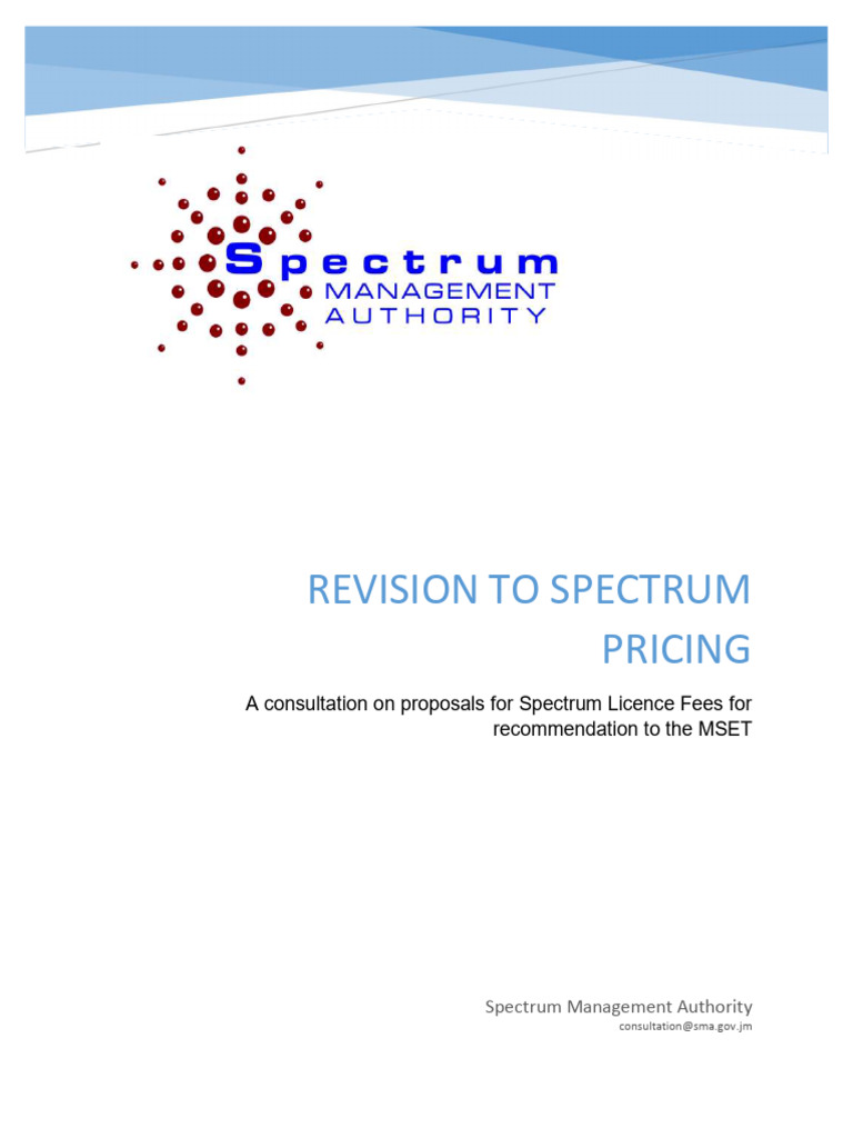 Spectrum Licence Fee Proposals Jamaica | PDF | Radio Spectrum | Antenna ...
