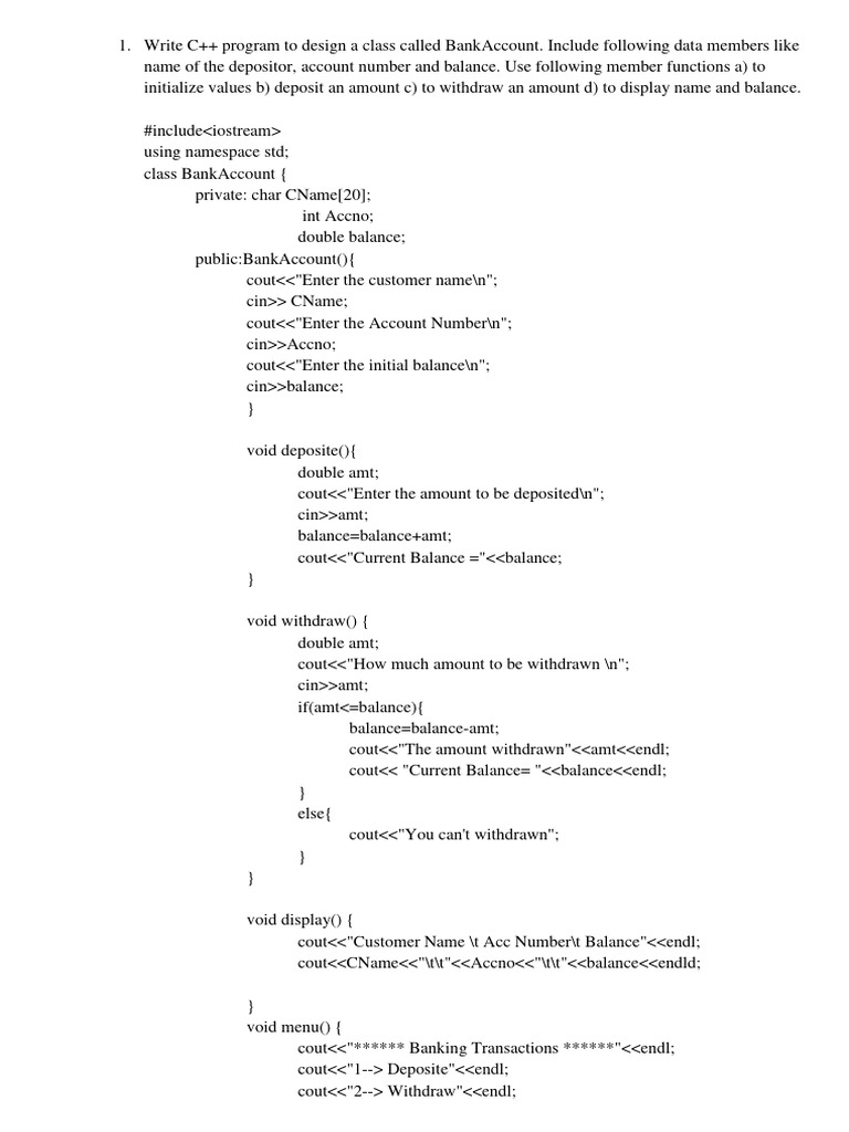 C Programs Pdf Constructor Object Oriented Programming Programming 2212