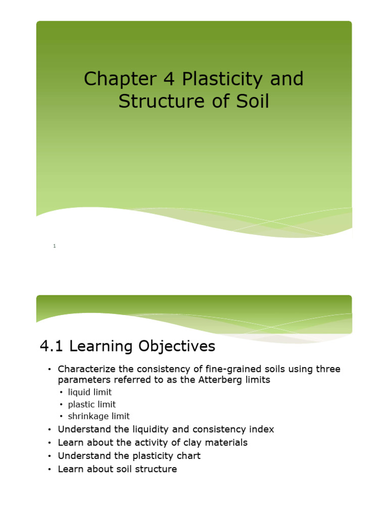 Chapter 4 - Plasticity and Structure of Soil | PDF | Materials | Applied And Interdisciplinary ...
