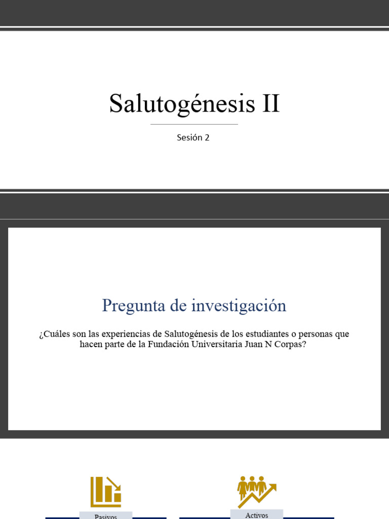 Salutogénesis II - Sesión 2 | PDF