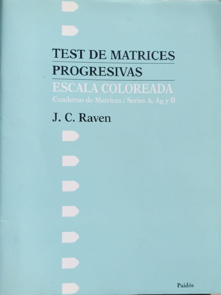 Test de Matrices Progresivas Raven | PDF