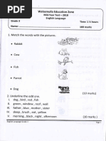 Grade 1 English Cambridge Paper 1 2023 | PDF