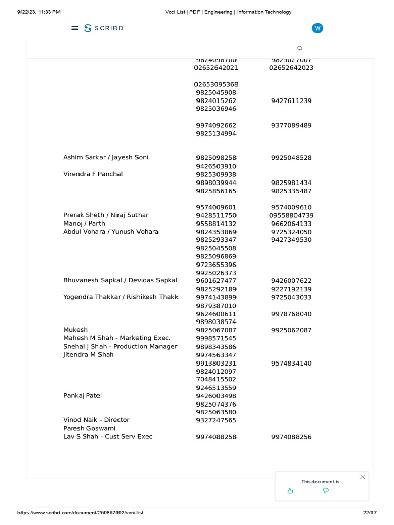 Vcci List PDF Engineering Information Technology | PDF