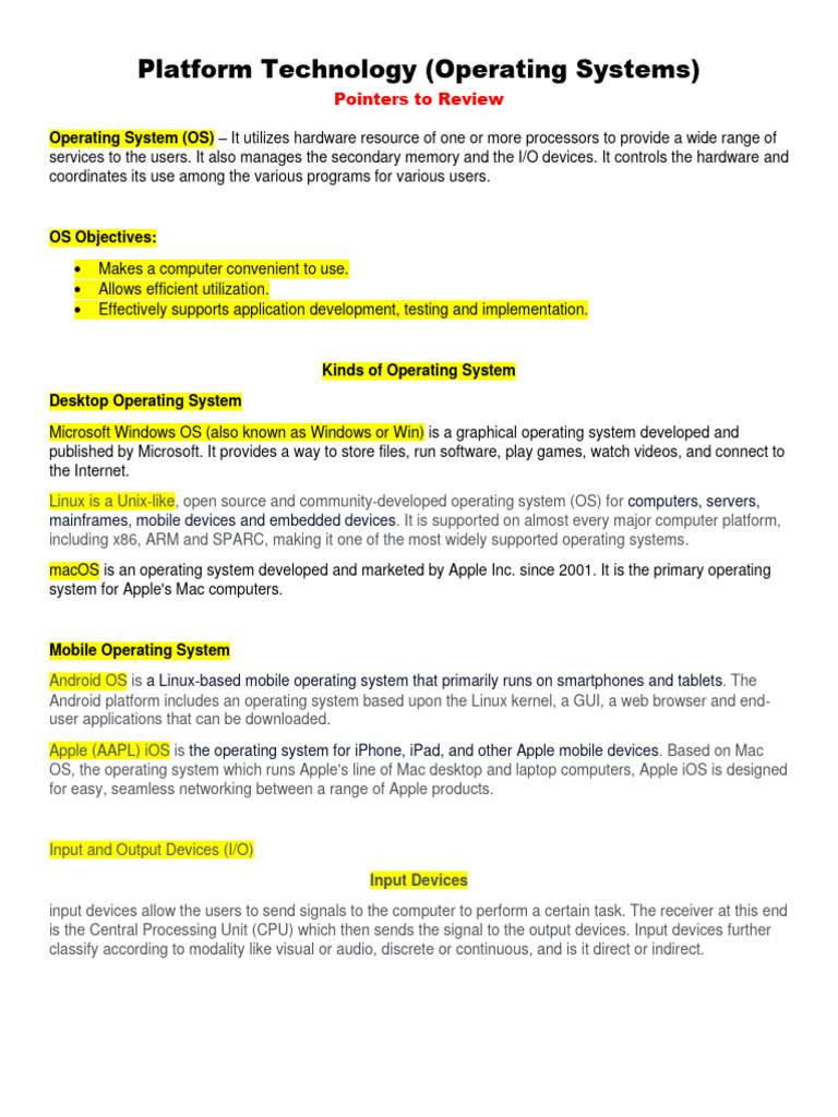 Platform-Tech PTR Prelim | PDF