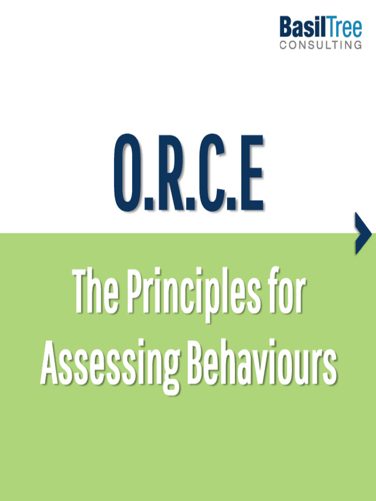 ORCE Assessment Methodology Overview | PDF