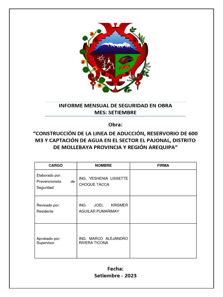 Informe de Seguridad 01-30 | PDF | Seguridad y salud ocupacional | Salud pública