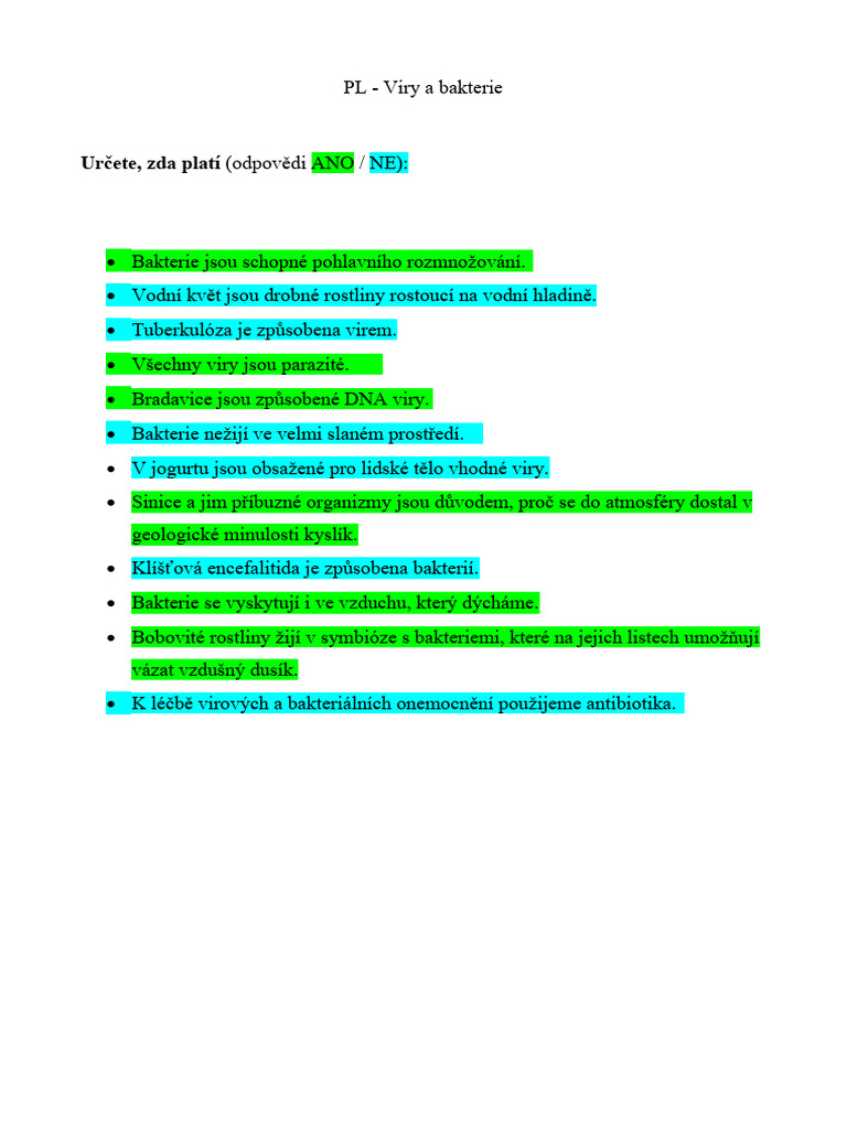 PL Viry, Bakterie | PDF