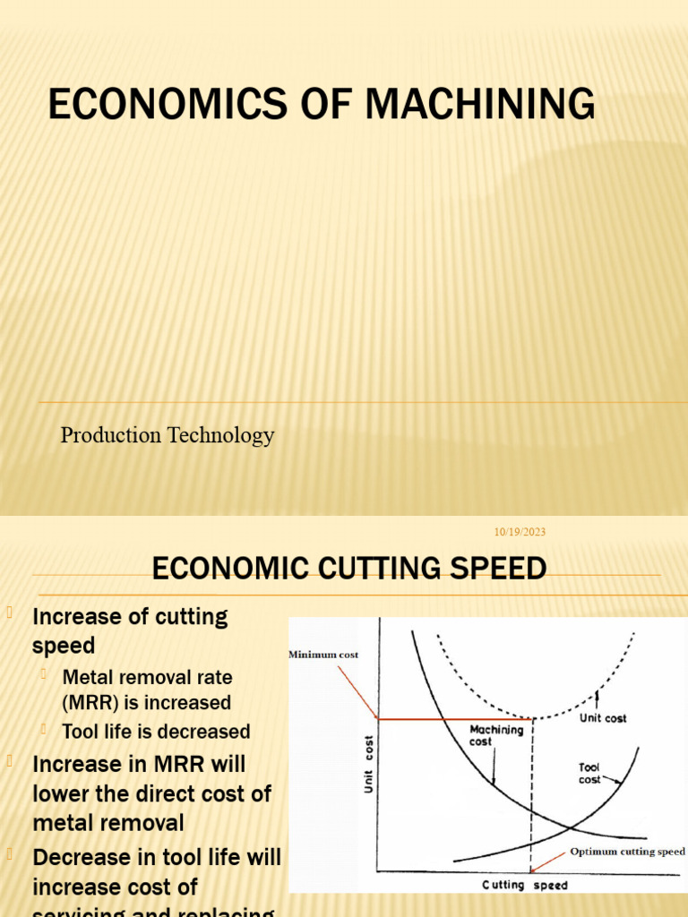 Economic Cutting Speed in Machining | PDF | Machining | Mechanical ...