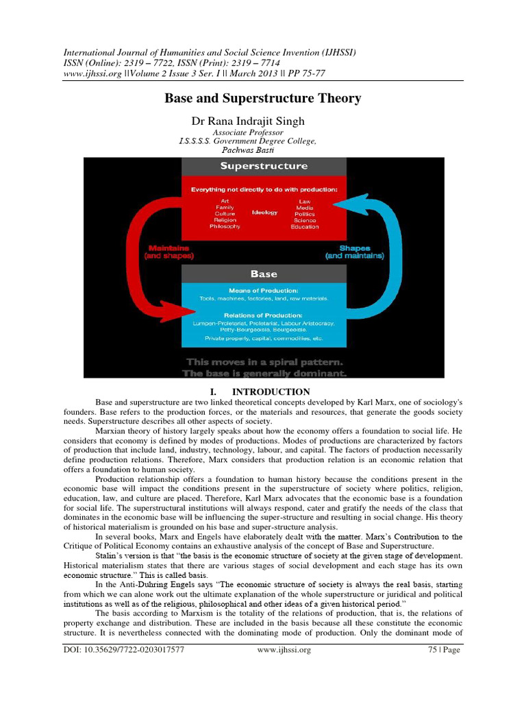 Base and Superstructure in Marxist Cultural Theory | PDF