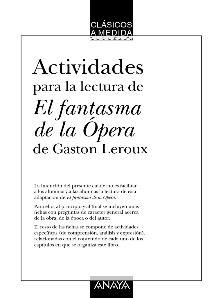 Cuadernillo El fantasma de la Ópera | PDF