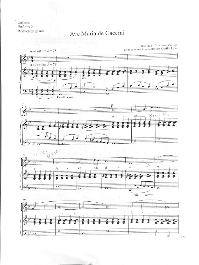 Caccini - Ave Maria | PDF