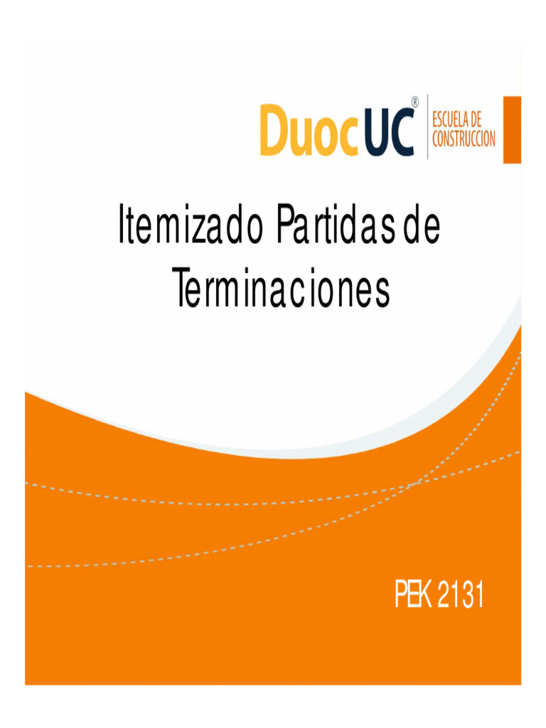 1 1 2 Itemizado Partidas de Terminaciones PPT1 | PDF