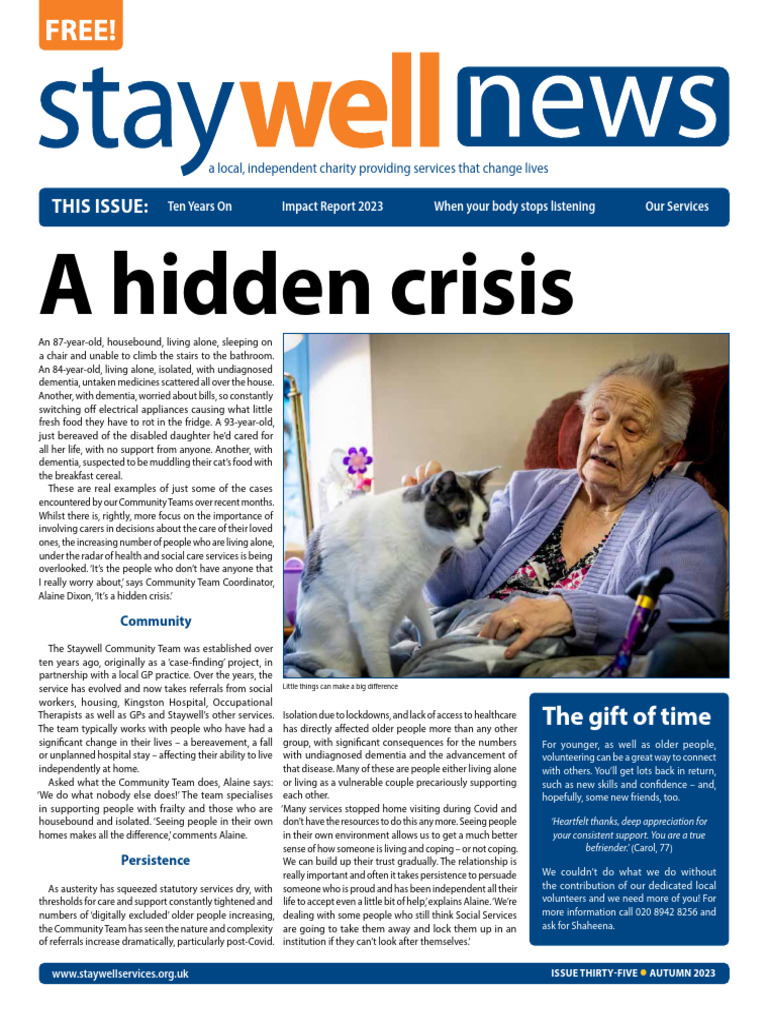 Staywell News, Issue 25, Autumn 2023 | PDF | Caregiver | Dementia