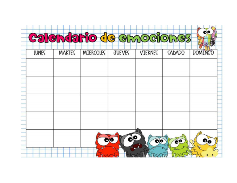 Calendario de Las Emociones | PDF