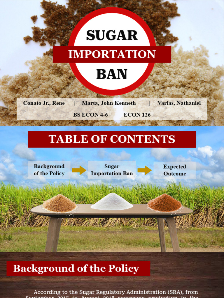 Sugar Importation Ban | PDF | Sugarcane | Sugar Sugar Importation Ban | PDF | Sugarcane | Sugar