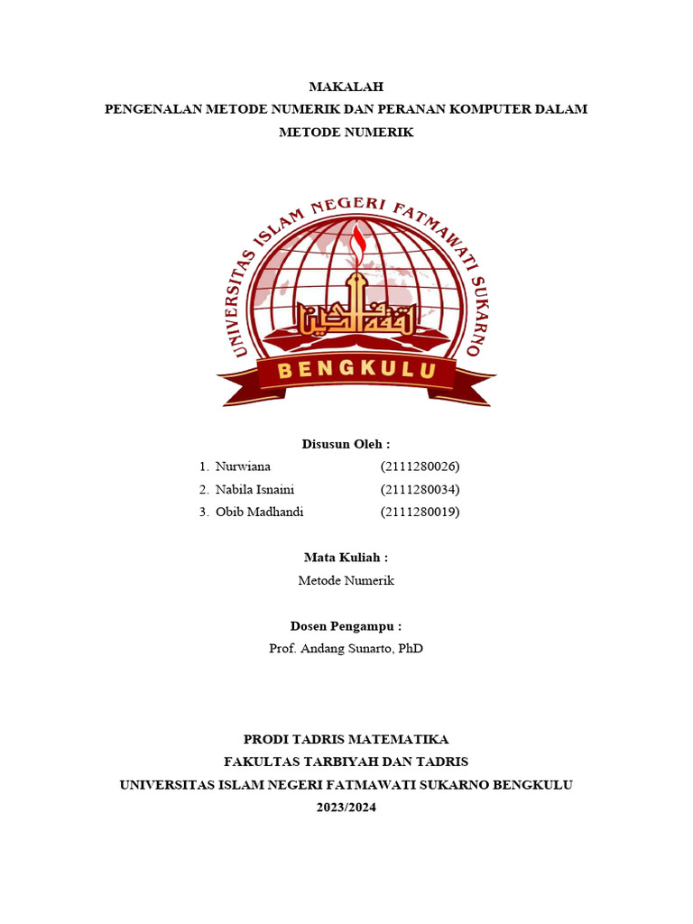 Pengenalan Metode Numerik dan Komputer | PDF | Seni | Teknologi & Rekayasa
