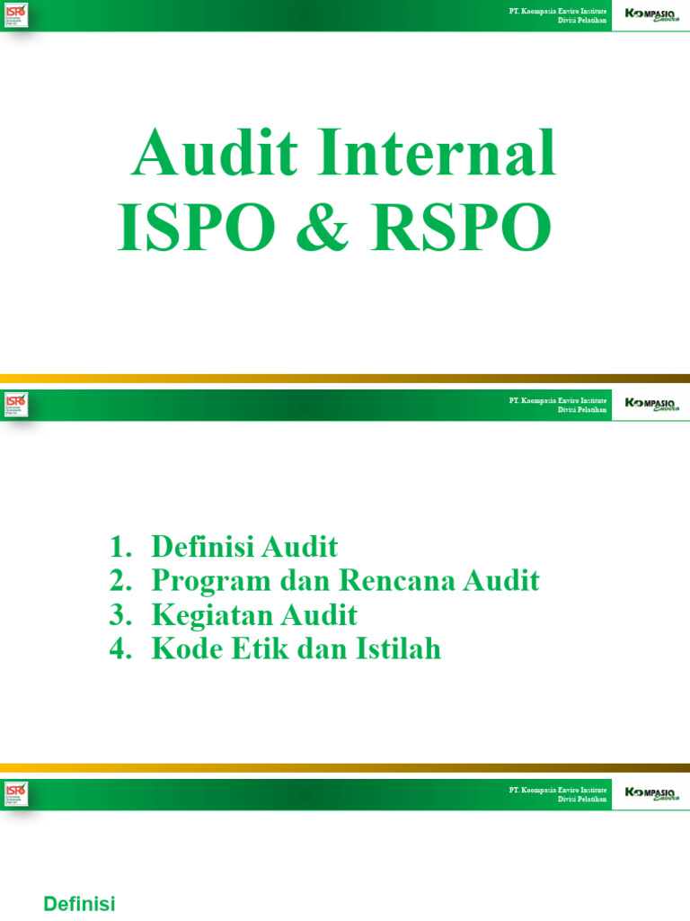 02 - (Materi Audit Internal) - Pekebun - Gapoktan Tani Mandiri | PDF
