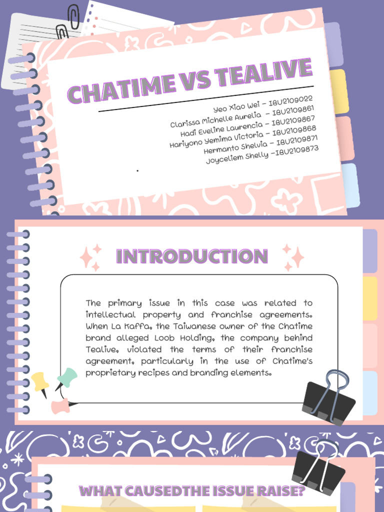 Chatime vs Tealive: Legal Dispute Overview | PDF