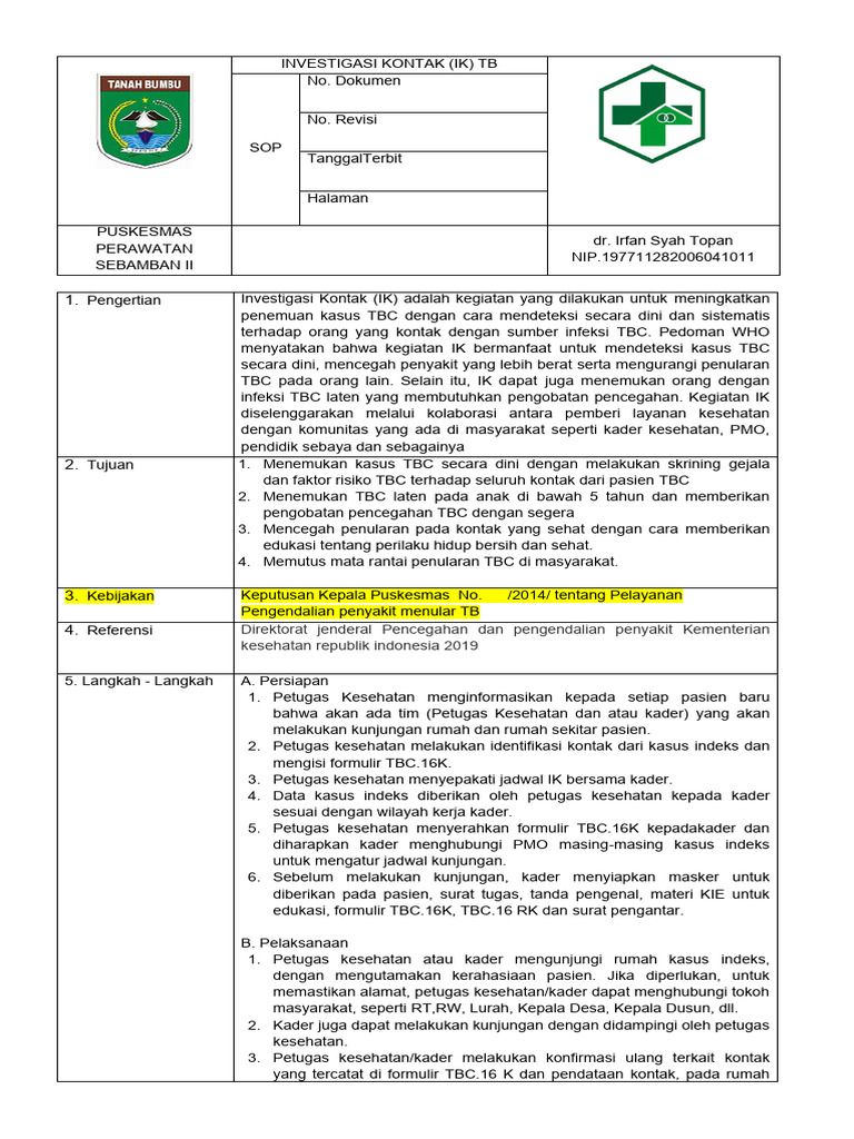 Sop Ik TB | PDF | Sains & Matematika