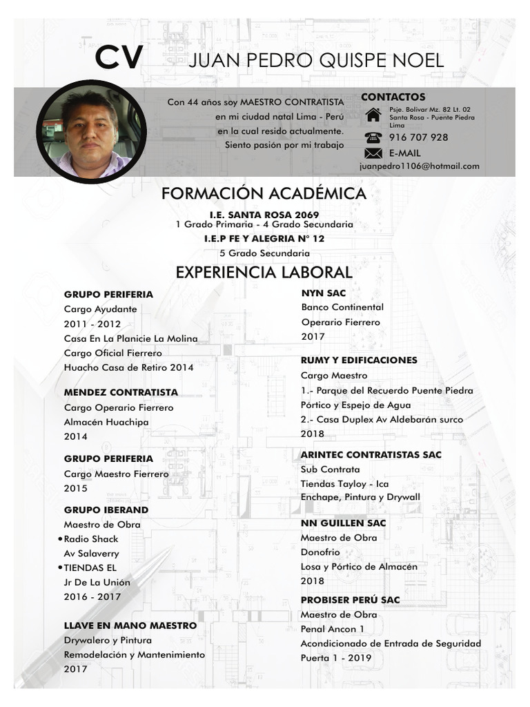 CV Juan | PDF | Perú