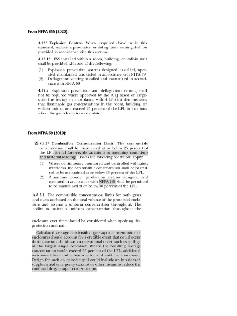 More On NFPA 855, 68 and 69 | PDF