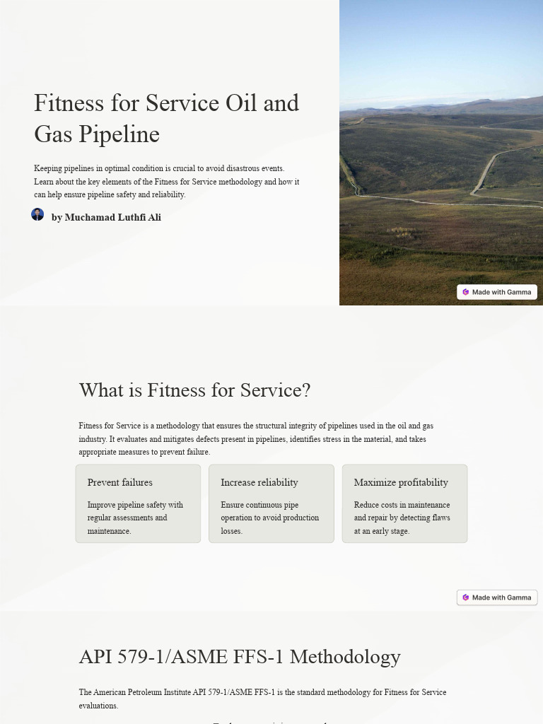 Fitness For Service Oil and Gas Pipeline | PDF