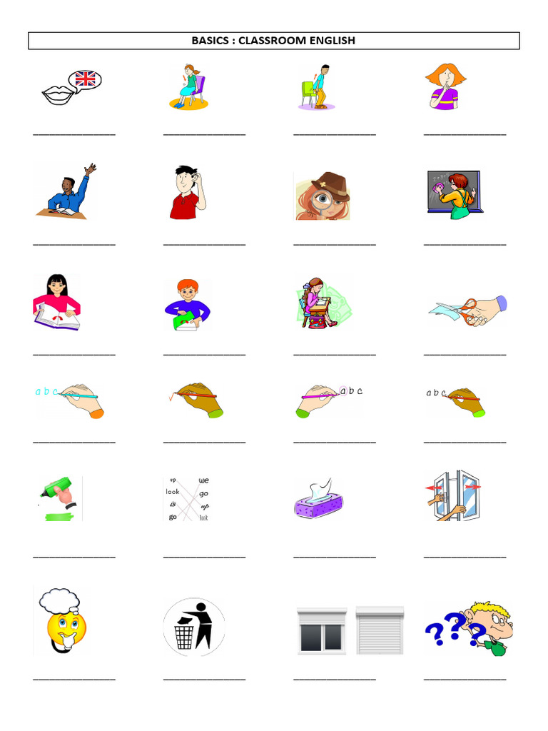 Classroom English Basics Guide | PDF | Linguistics